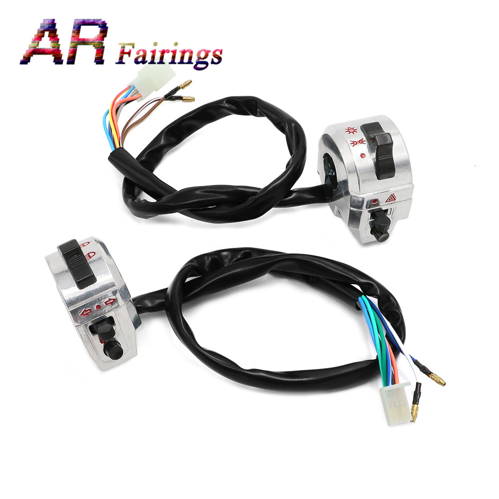 1 Pair Universal Bike Motorcycle 22mm 7/8" Handlebar Switch Gear ...