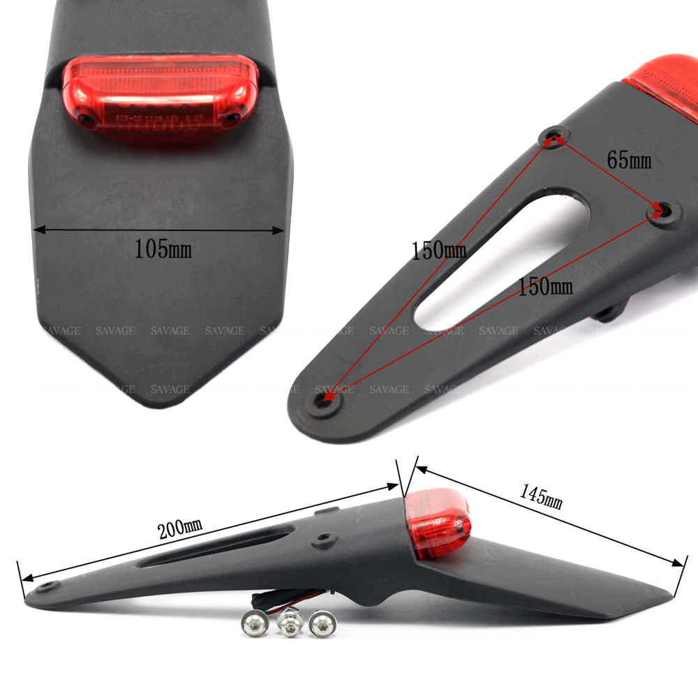 Motorcycle Dirt Bike Extend Rear Fender For KTM HONDA YAMAHA SUZUKI ...